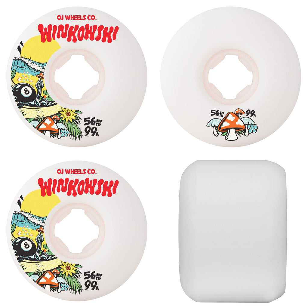 OJ Skateboard Wheels 56mm Erick Winkowski Mushroom Elite Mini Combo 99 ...